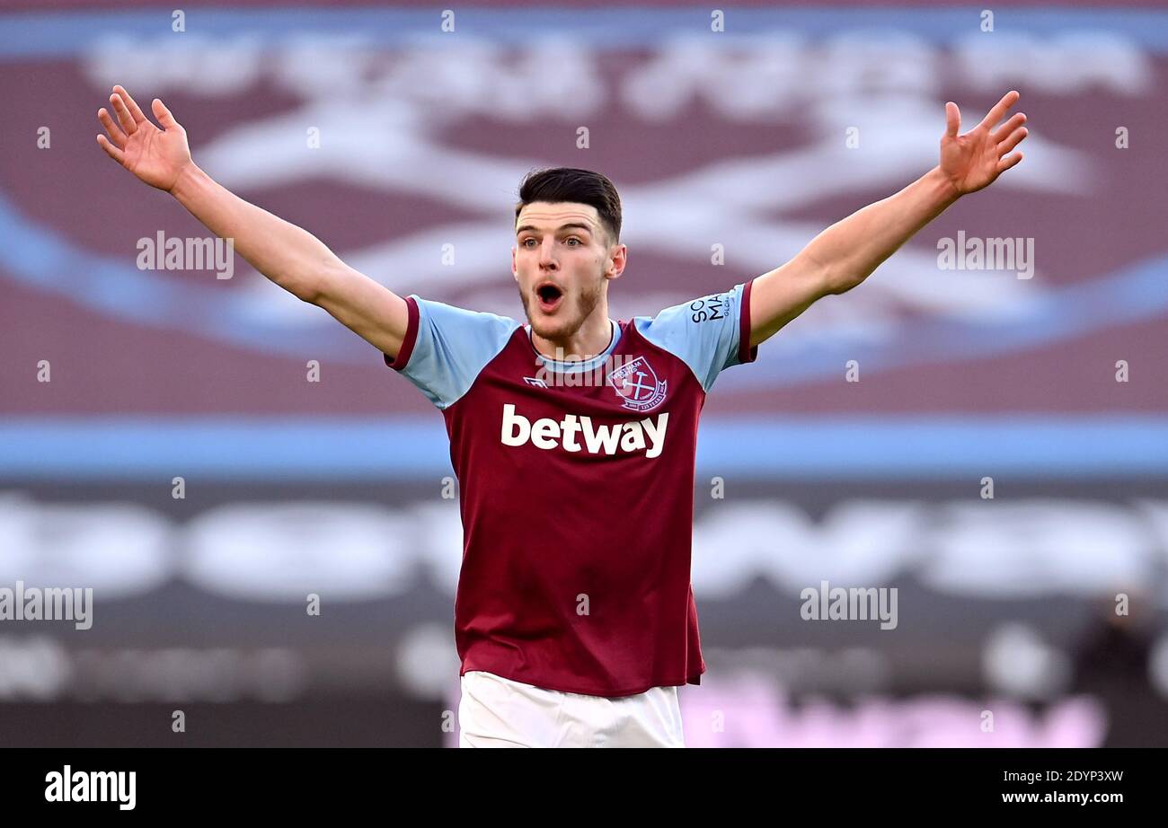 West Ham United's Declan Rice during the Premier League match at The ...