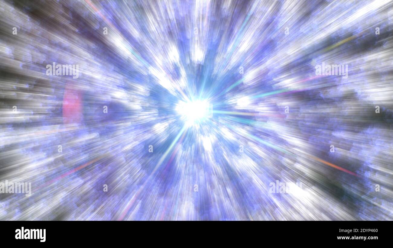 Big Bang In Space, The Birth Of The Universe 3D Illustration Stock ...