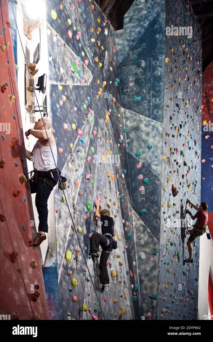 Awesome Walls, Rock Climbing Wall Liverpool Stock Photo - Alamy