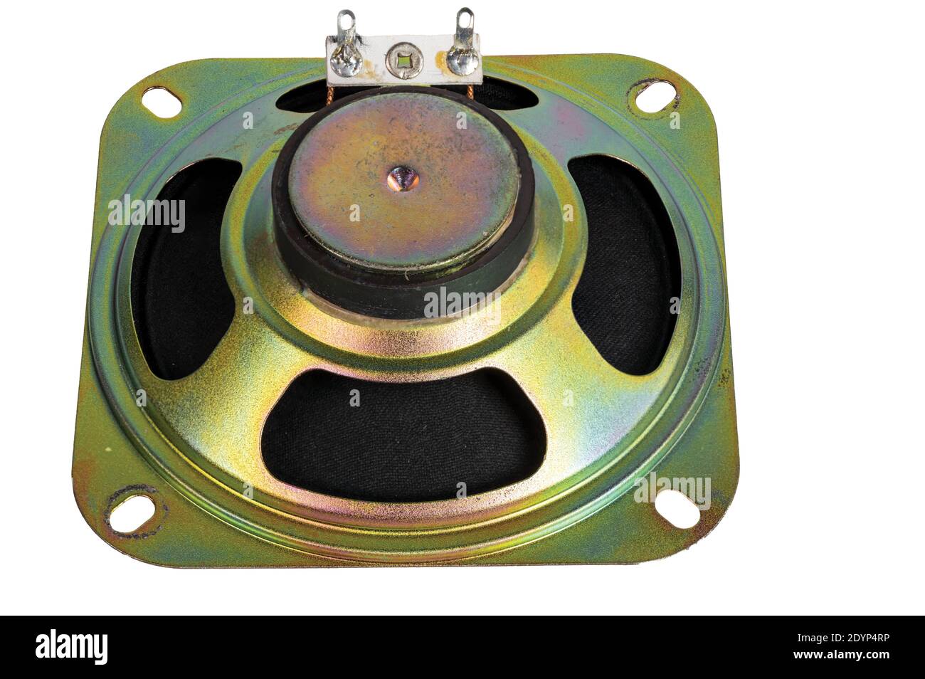 Close up view of main part of speaker on white background Stock Photo ...