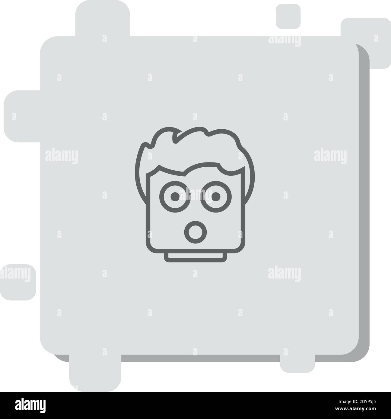 surprised vector icon modern simple vector illustration Stock Vector ...