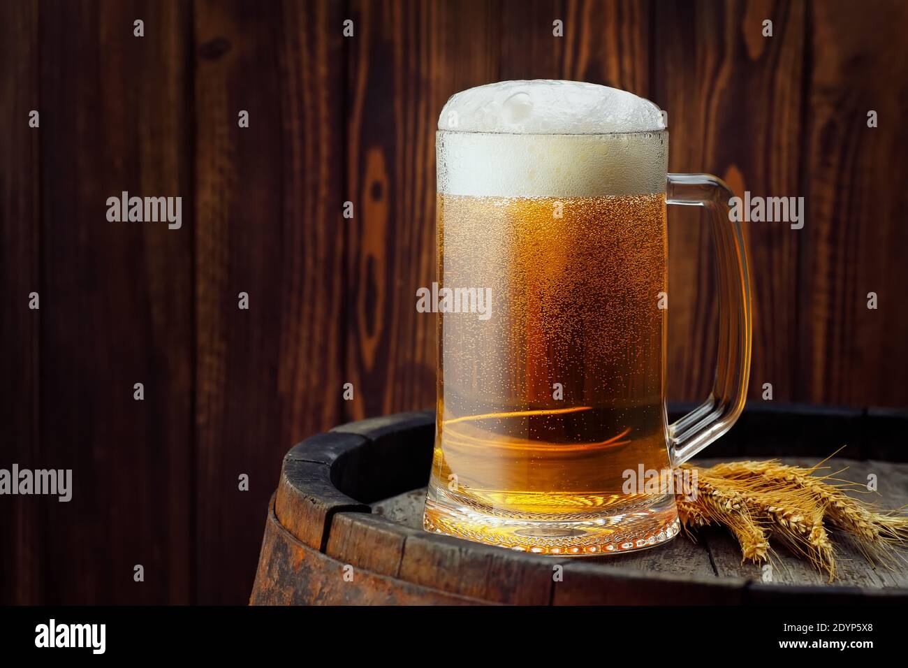 Mug beer on barrel hi-res stock photography and images - Alamy