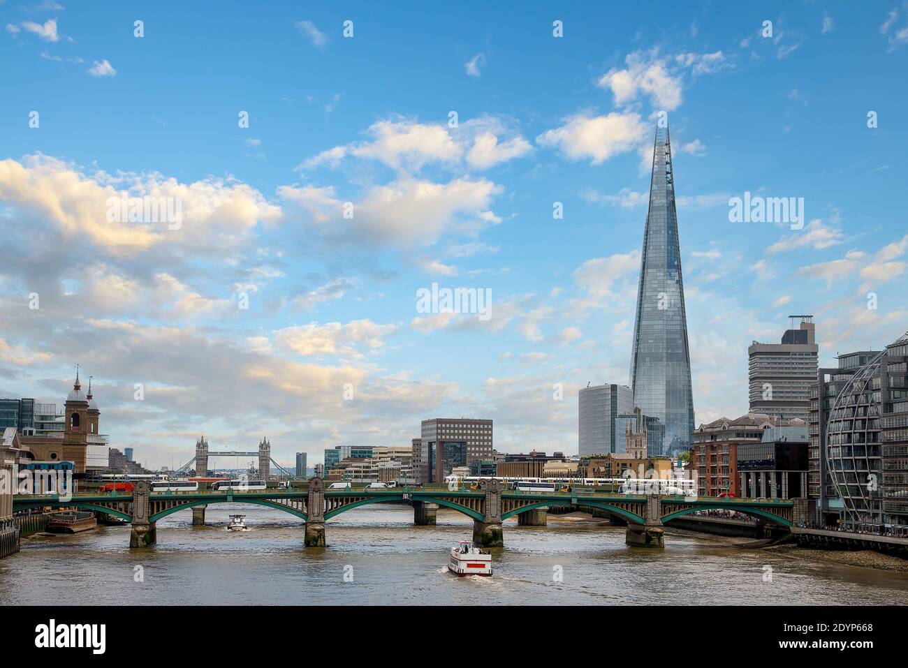 A view of some of Londons landmarks and the River Thames Stock Photo ...