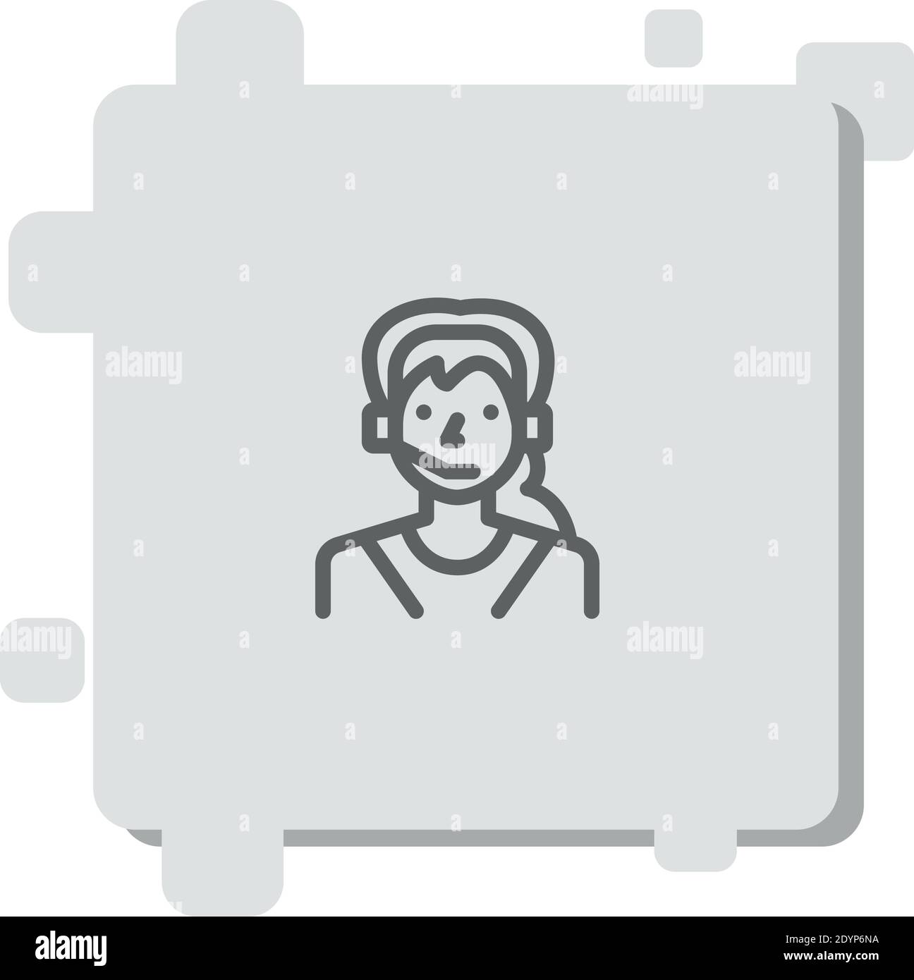 call center agent vector icon modern simple vector illustration Stock ...