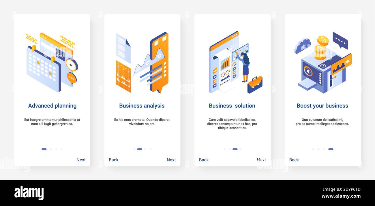 Isometric Business Data Analysis Process Vector Illustration Ux Ui