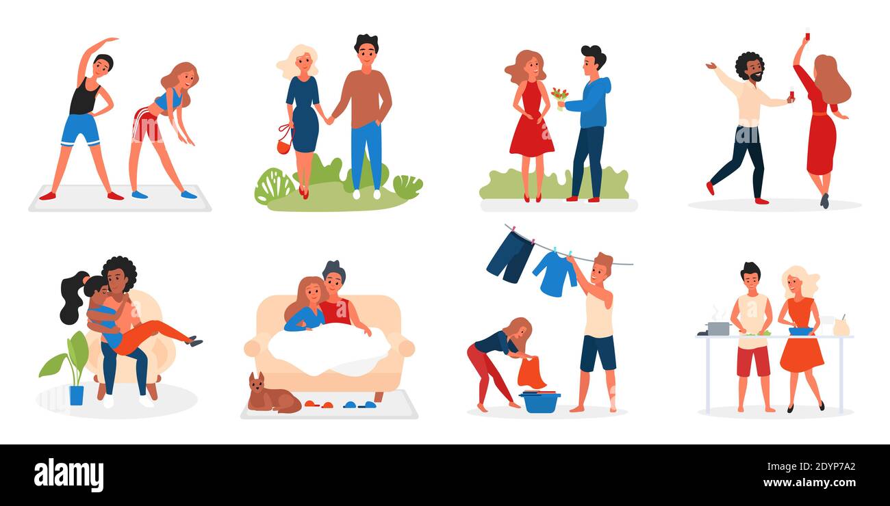 Exercise man woman african Cut Out Stock Images & Pictures - Alamy