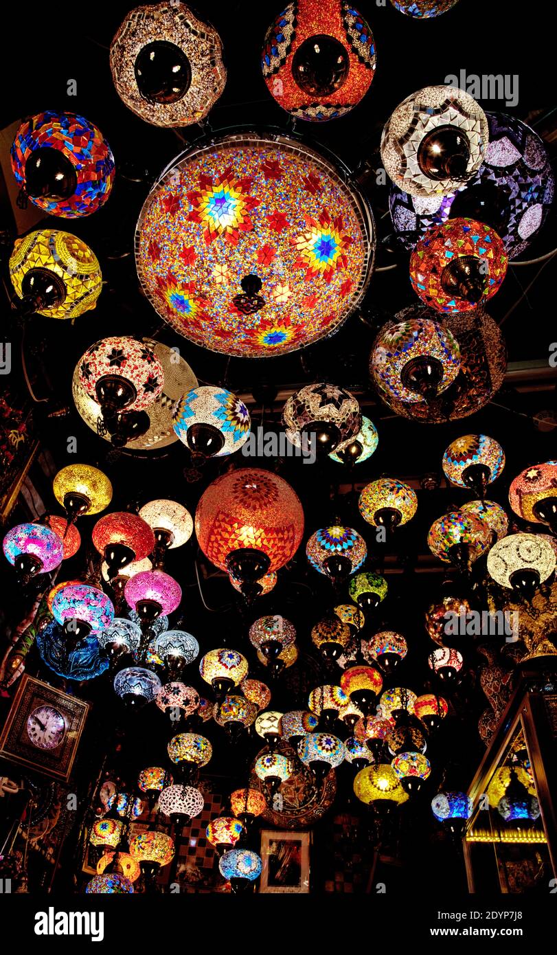 Turkey mosaic lamps - QATAR Stock Photo - Alamy