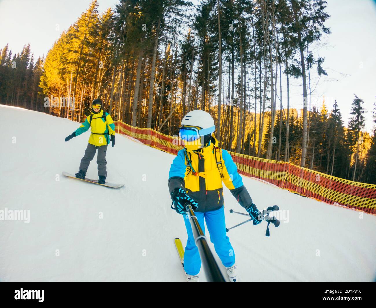 Adventure couple on slope hi-res stock photography and images - Alamy