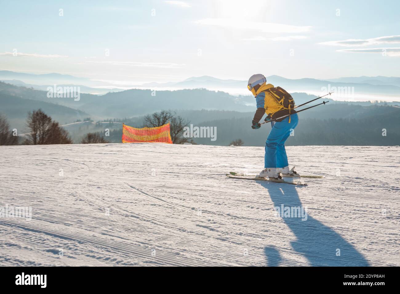 Woman sliding down slope hi-res stock photography and images - Alamy