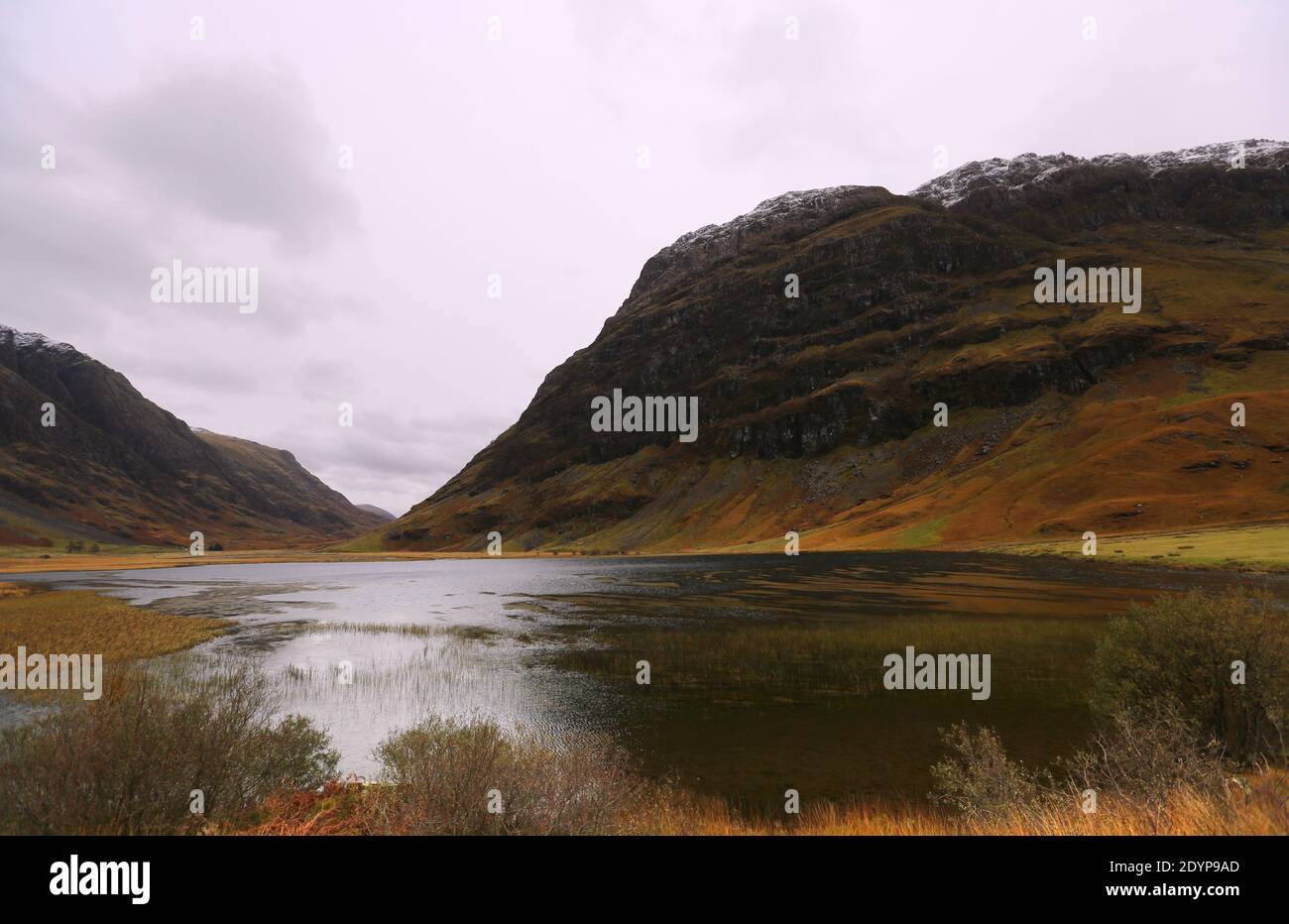 The warm autumn colors of the Scottish Highland landscape Stock Photo ...