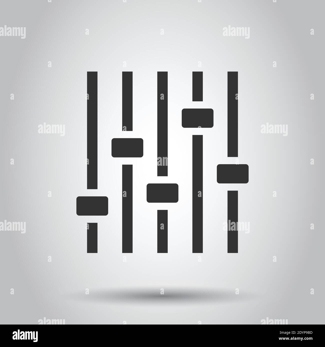 Control volume icon in flat style. Audio adjusting sign vector ...