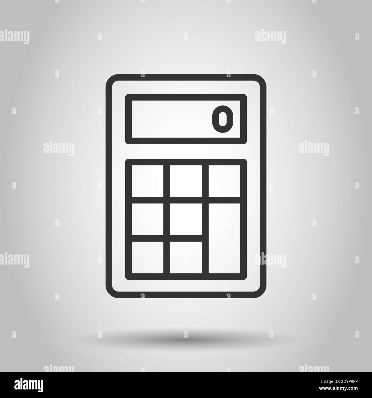 Calculator icon in flat style. Calculate vector illustration on white ...