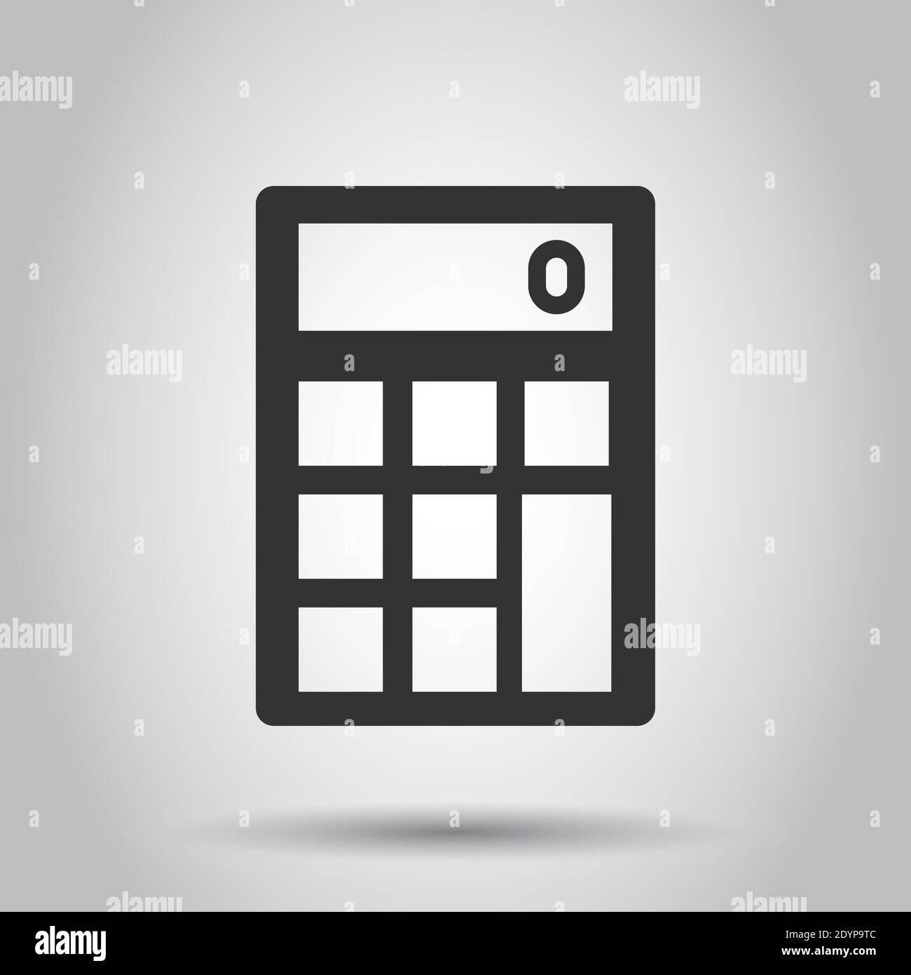 Calculator icon in flat style. Calculate vector illustration on white ...
