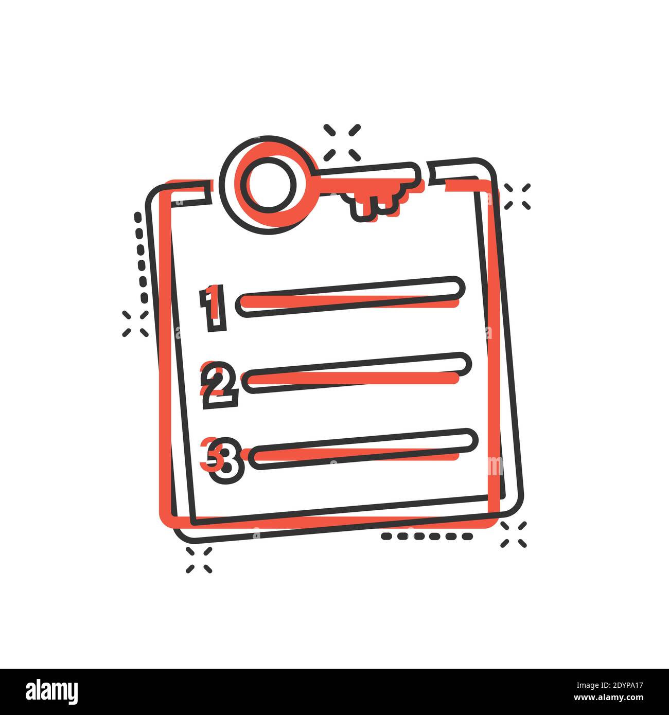 Password account icon in comic style. Keyword cartoon vector ...