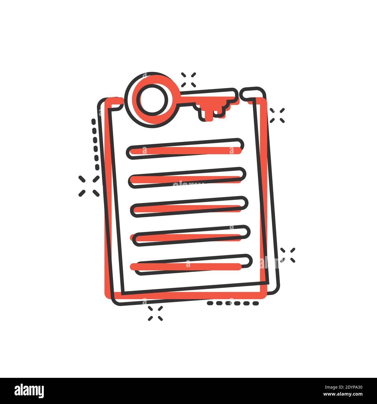 Password account icon in comic style. Keyword cartoon vector ...