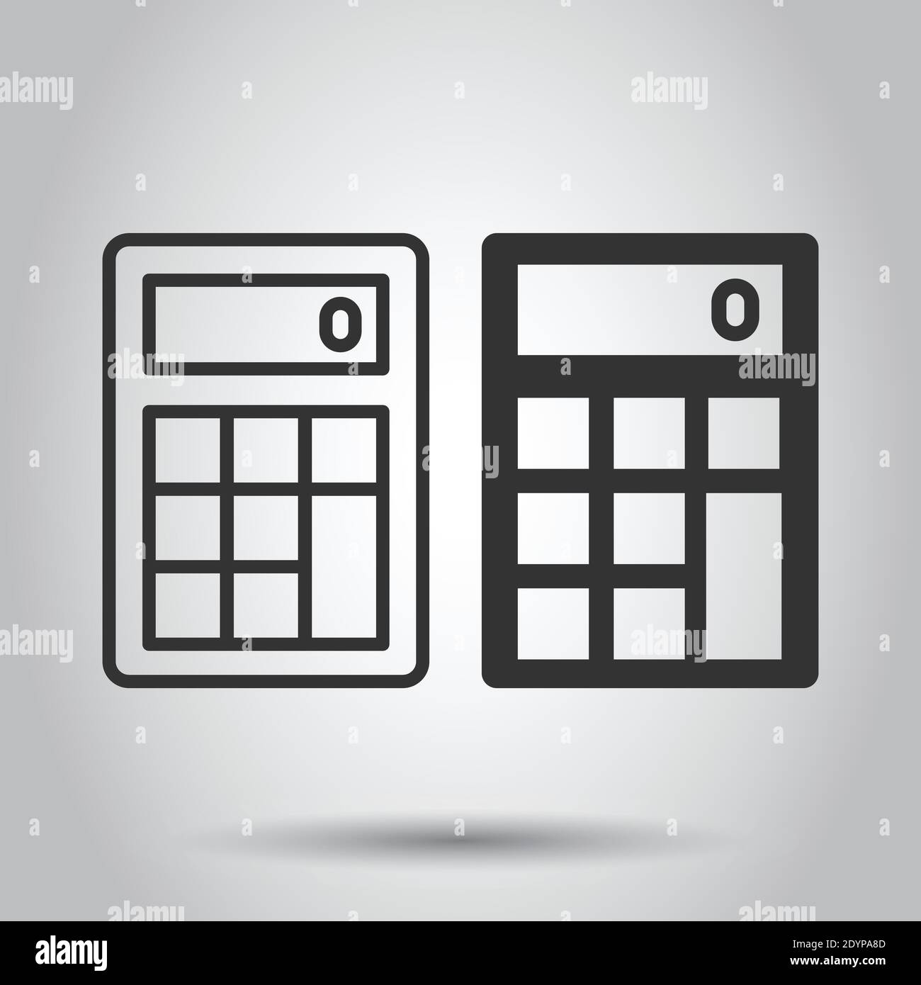 Calculator icon in flat style. Calculate vector illustration on white ...