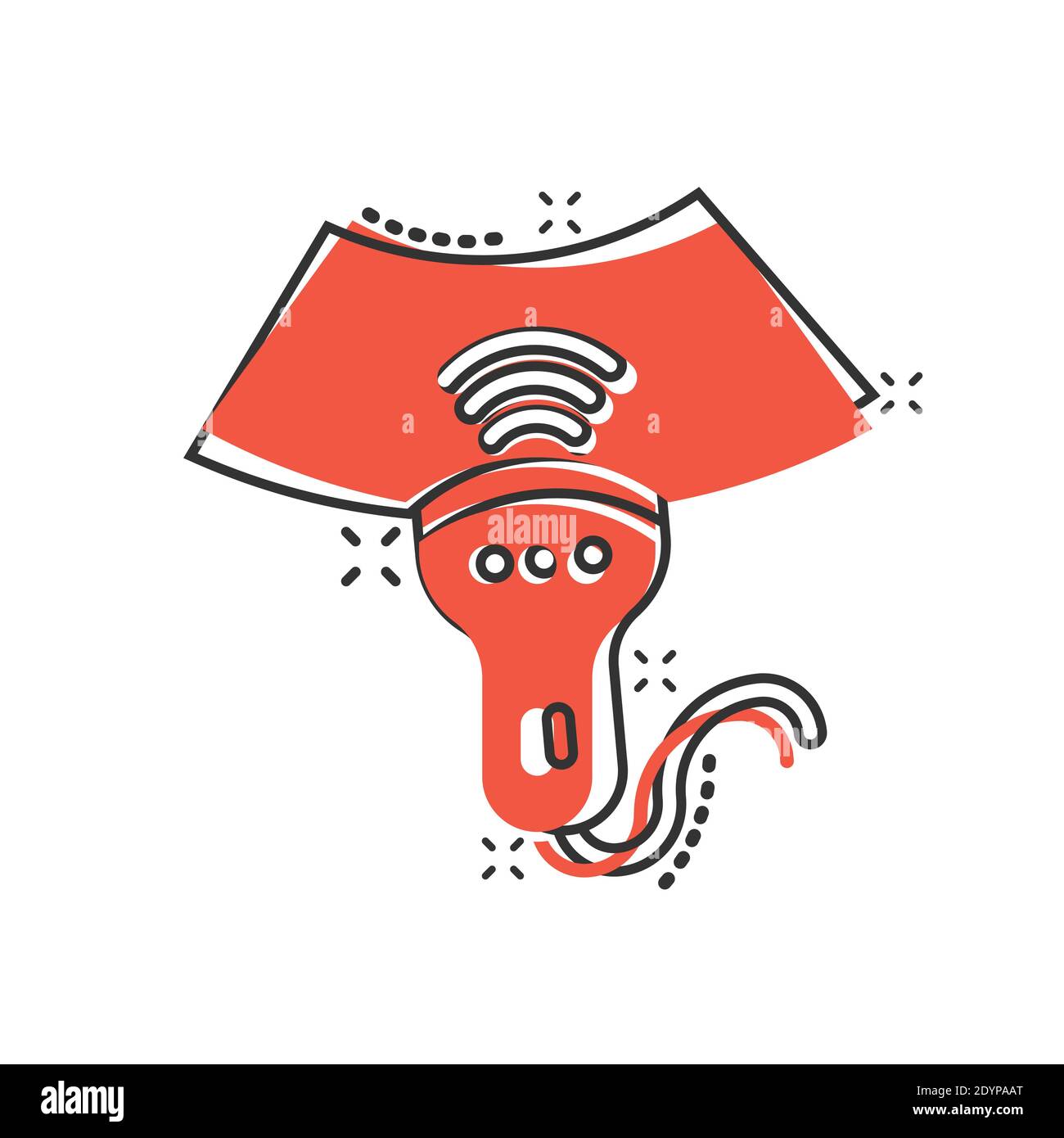 Ultrasound icon in comic style. Scanner equipment cartoon vector ...