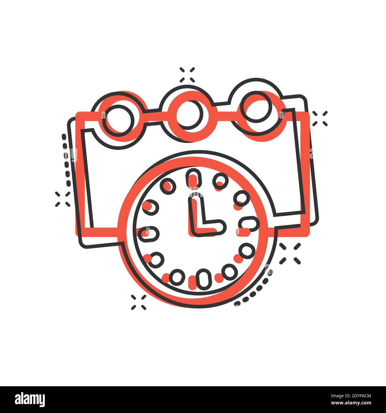Timeline icon in comic style. Progress cartoon vector illustration on ...
