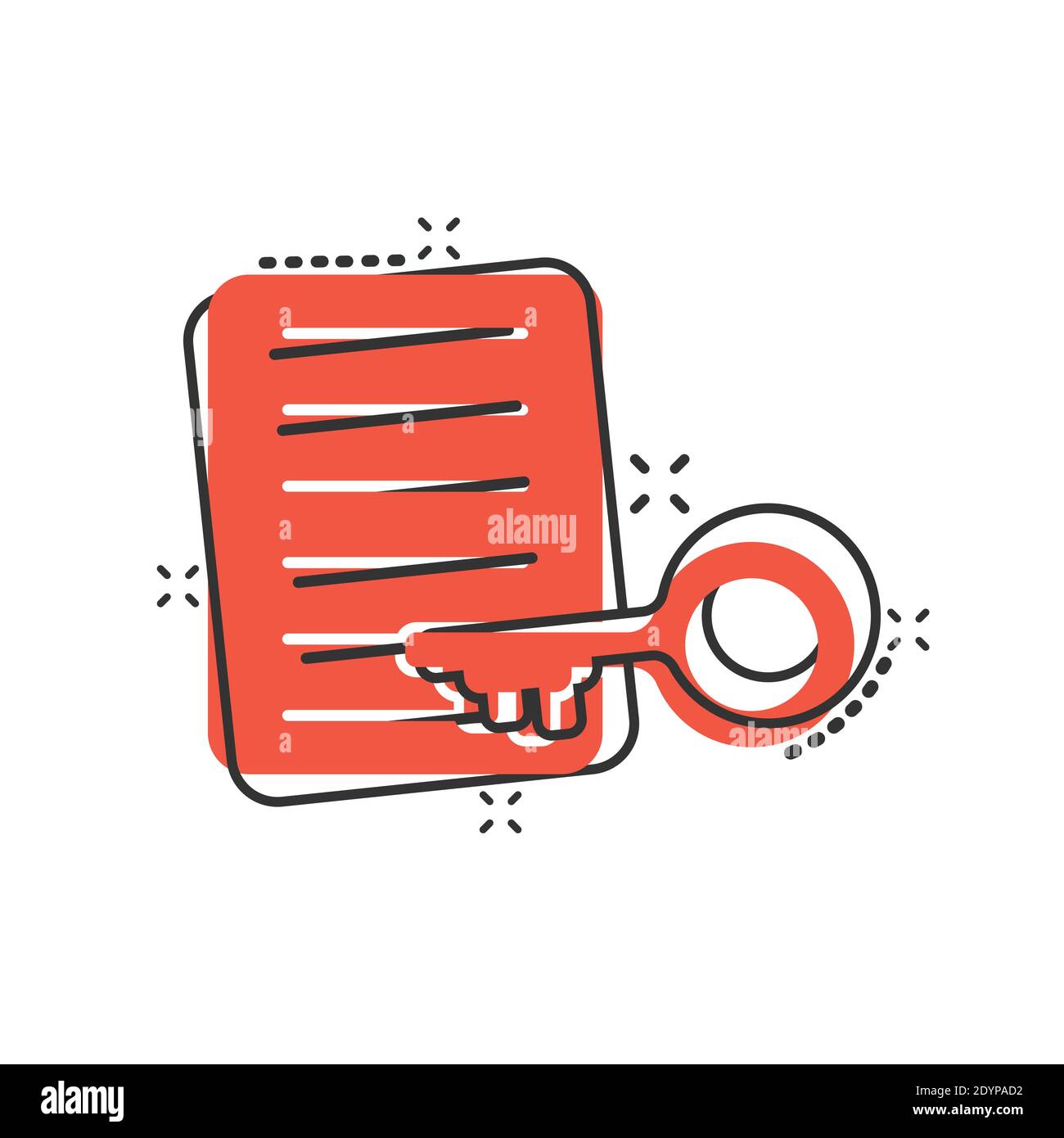 Password account icon in comic style. Keyword cartoon vector ...