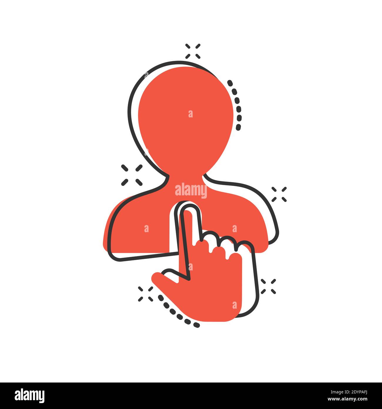 Mind awareness icon in comic style. Idea human cartoon vector ...
