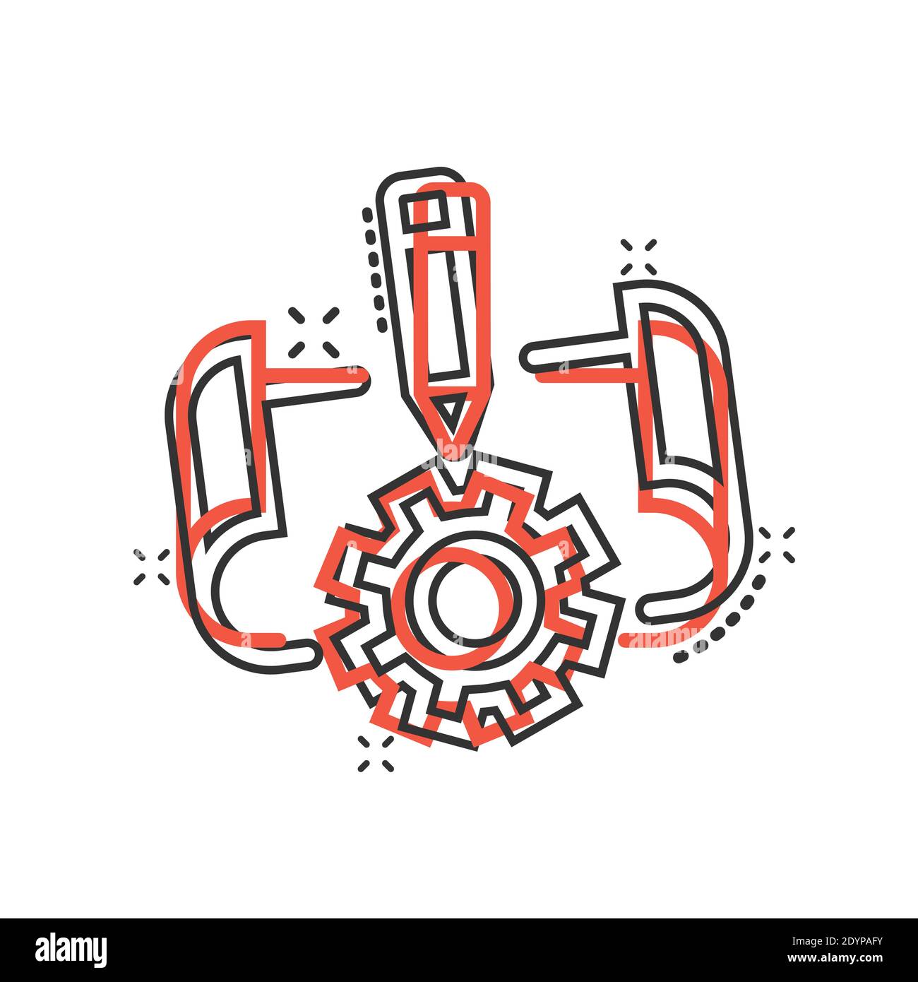 Prototype icon in comic style. Startup cartoon vector illustration on ...
