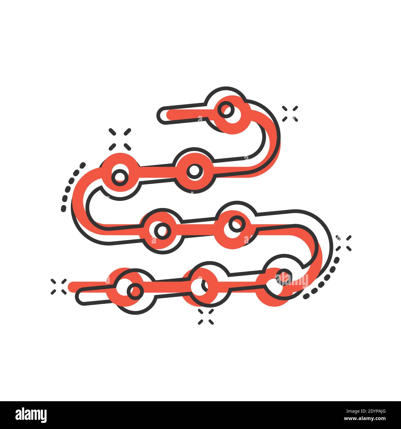 Timeline icon in comic style. Progress cartoon vector illustration on ...