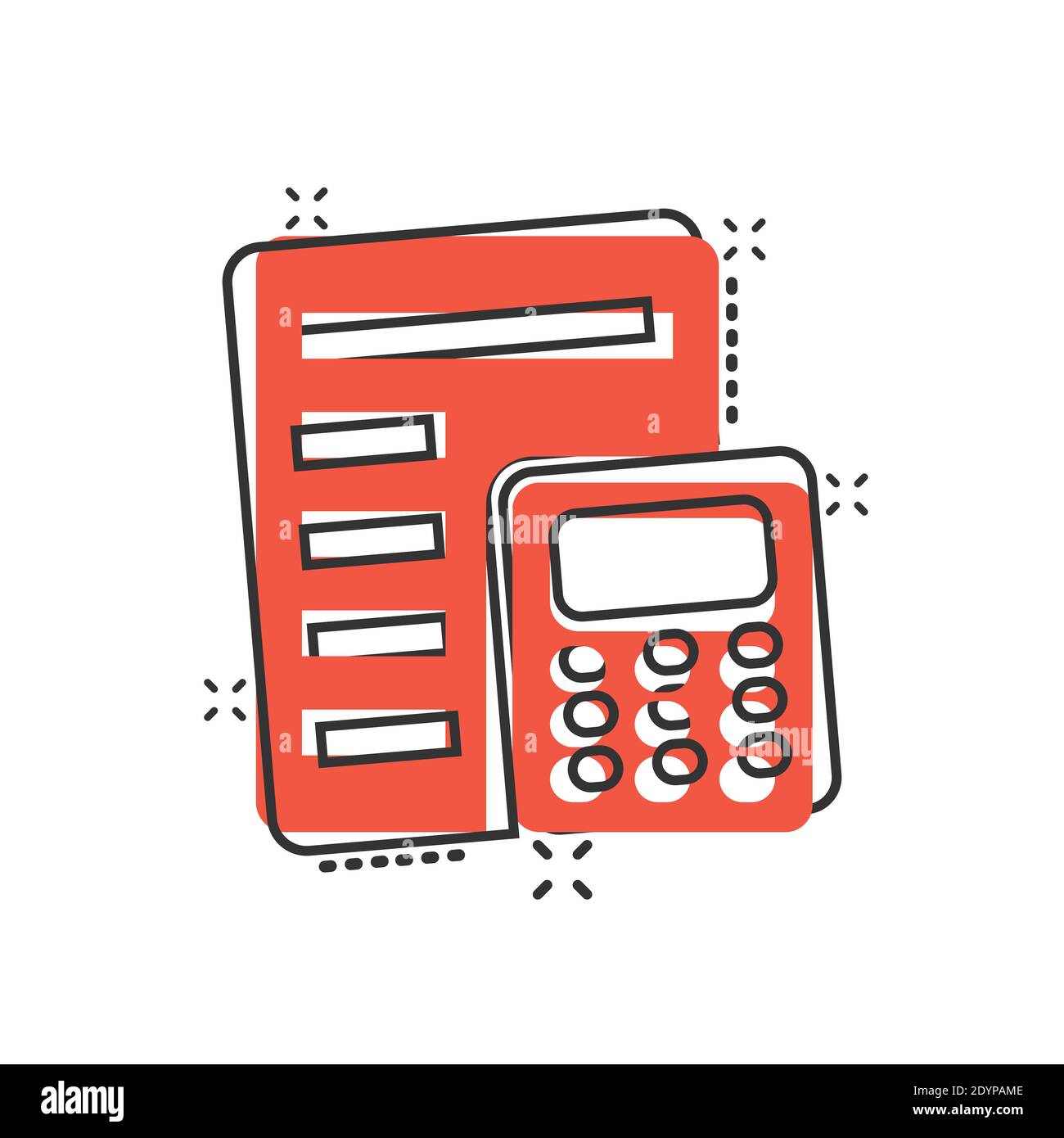 Tax payment icon in comic style. Budget invoice cartoon vector ...
