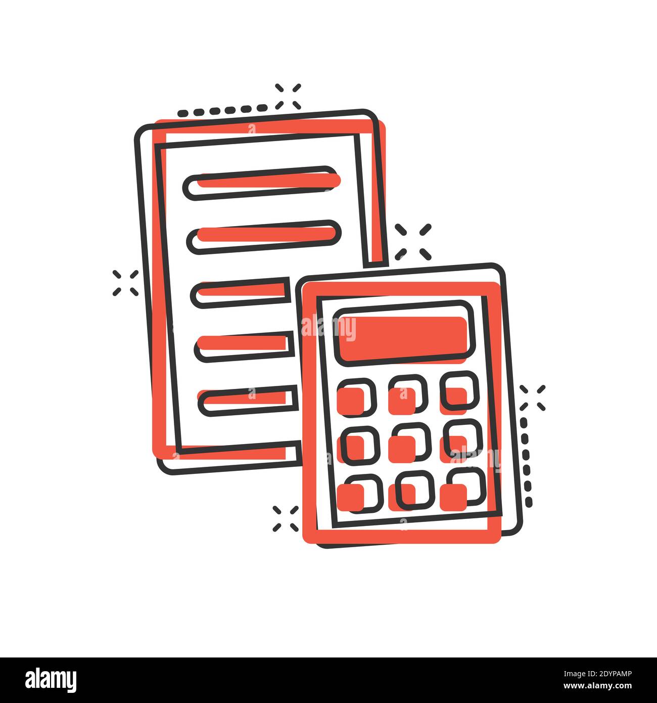 Tax payment icon in comic style. Budget invoice cartoon vector ...
