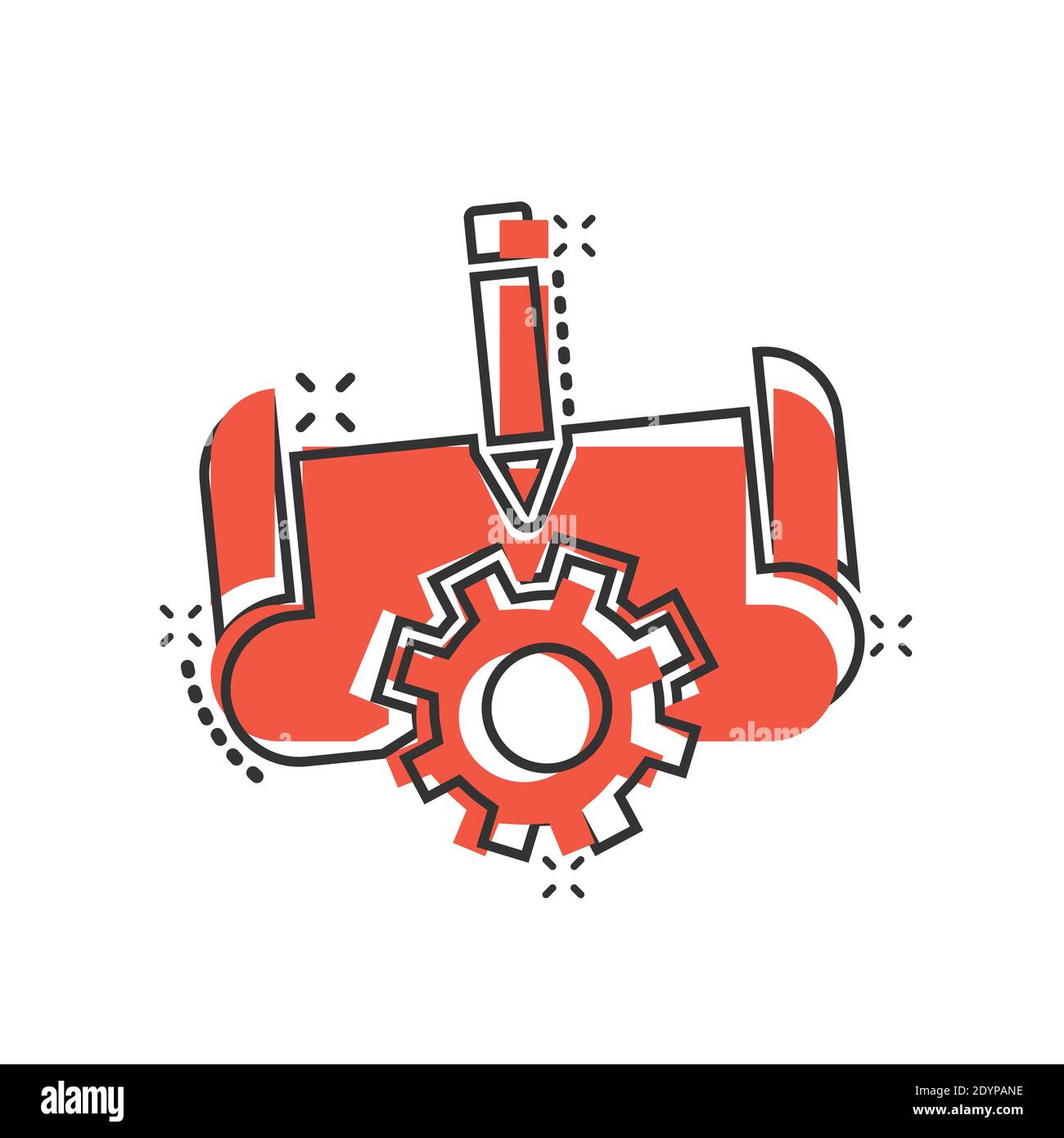 Prototype icon in comic style. Startup cartoon vector illustration on ...