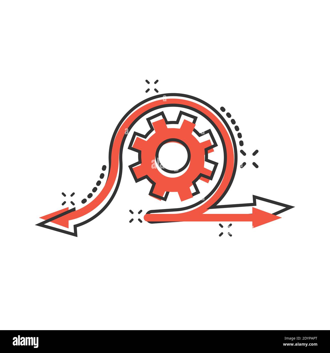 Agile icon in comic style. Flexible cartoon vector illustration on ...