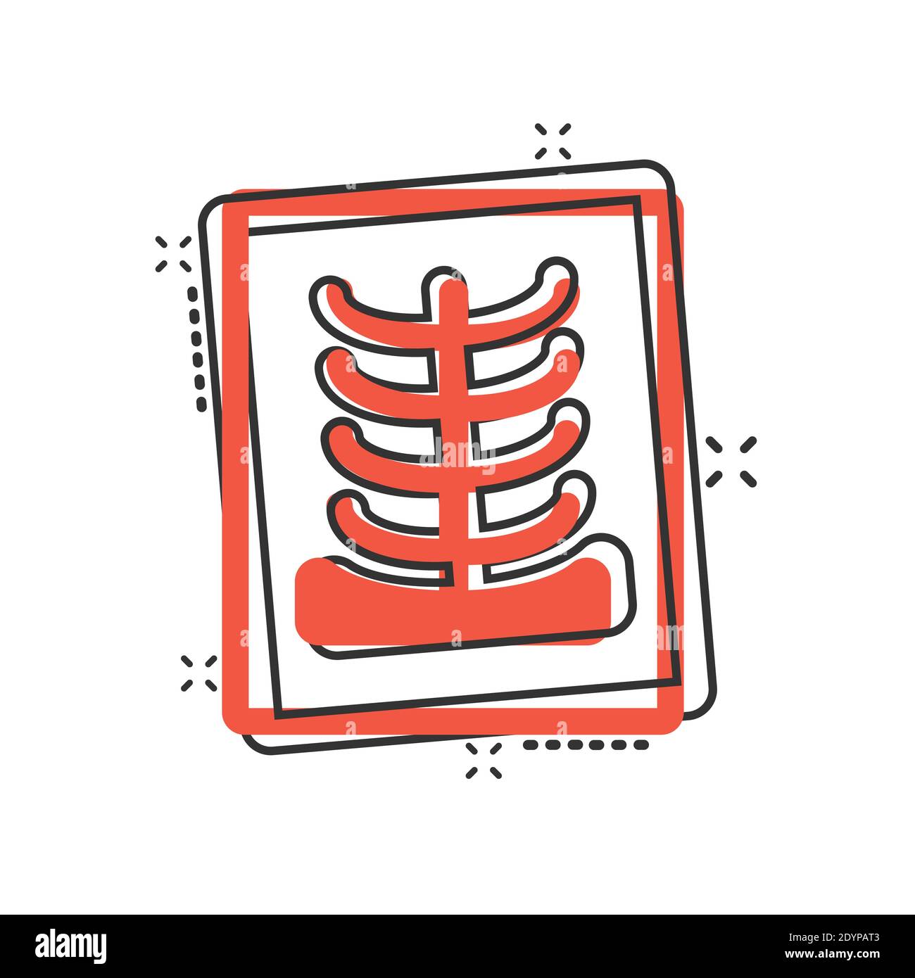 X-ray icon in comic style. Radiology cartoon vector illustration on ...