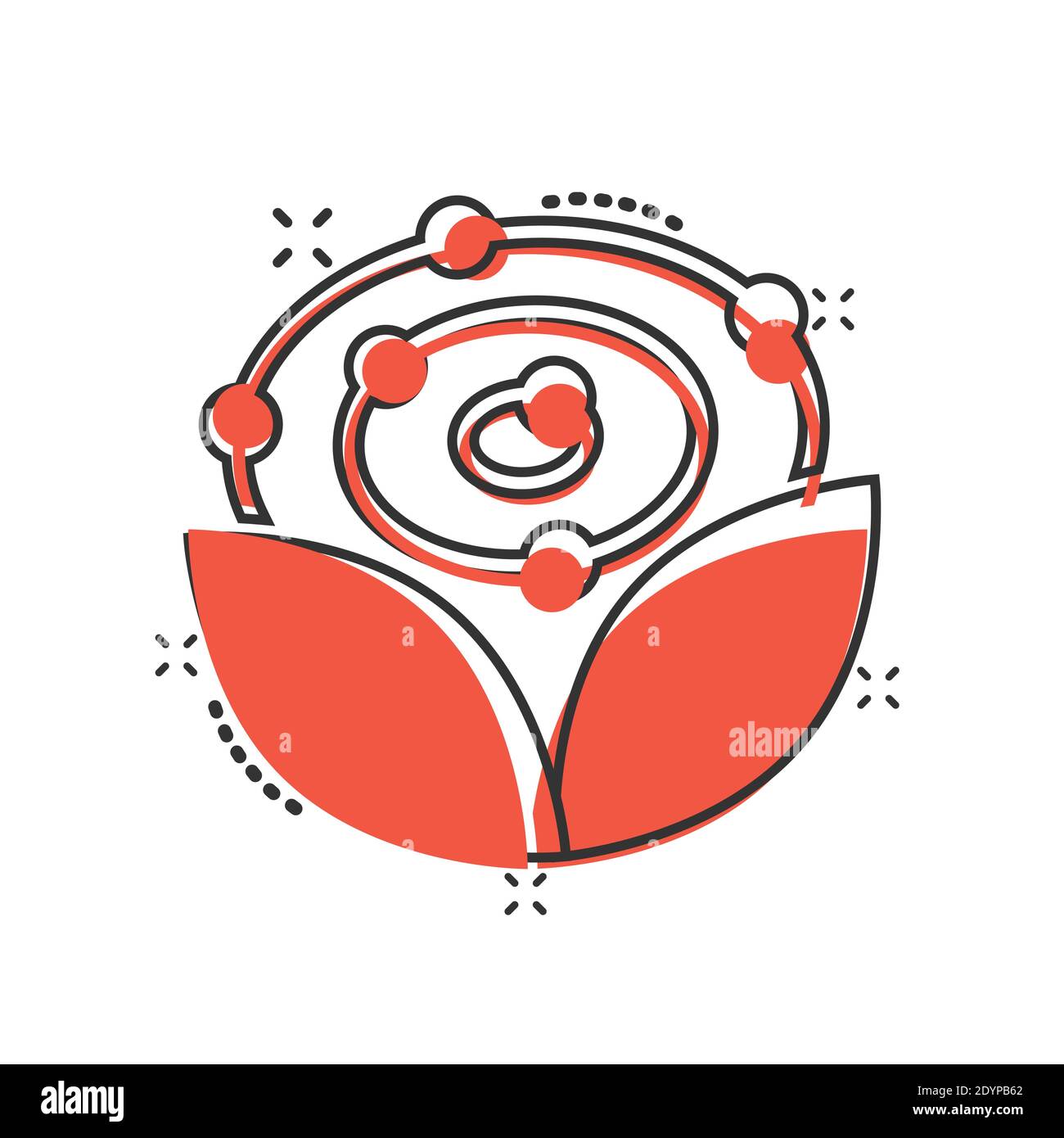 Antioxidant icon in comic style. Molecule cartoon vector illustration ...