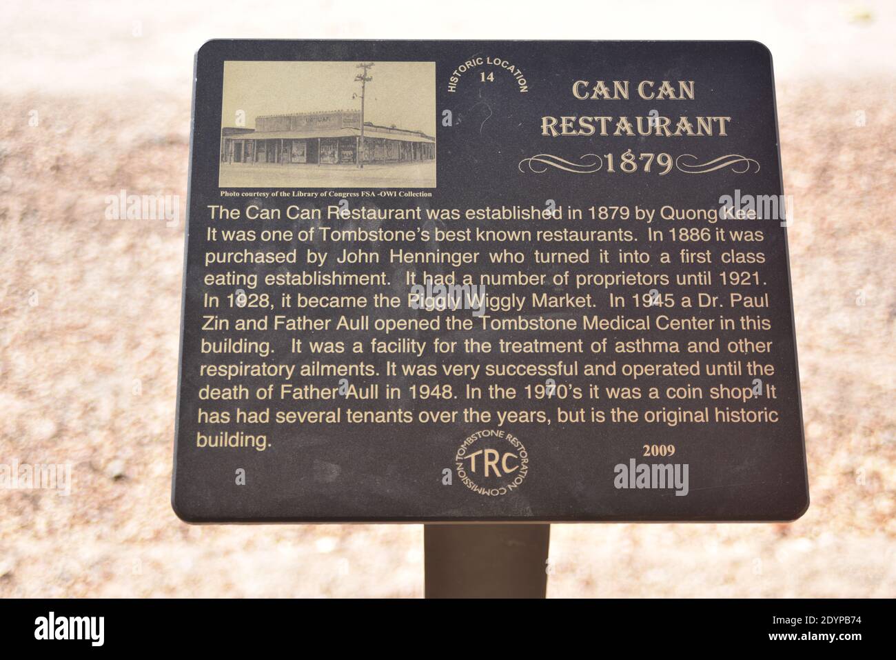 Tombstone arizona historic plaques hi-res stock photography and images ...