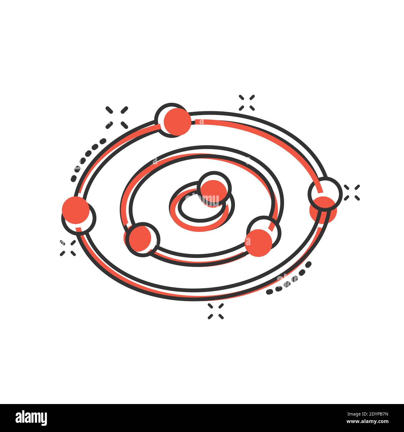 Antioxidant icon in comic style. Molecule cartoon vector illustration ...
