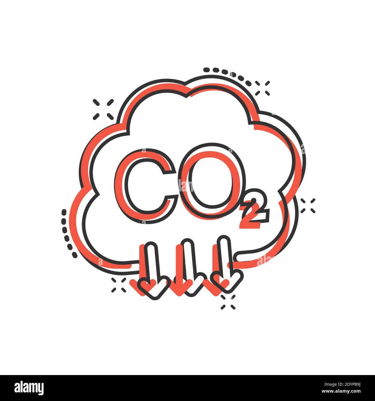 Dioxide co2 icon cartoon style hi-res stock photography and images - Alamy