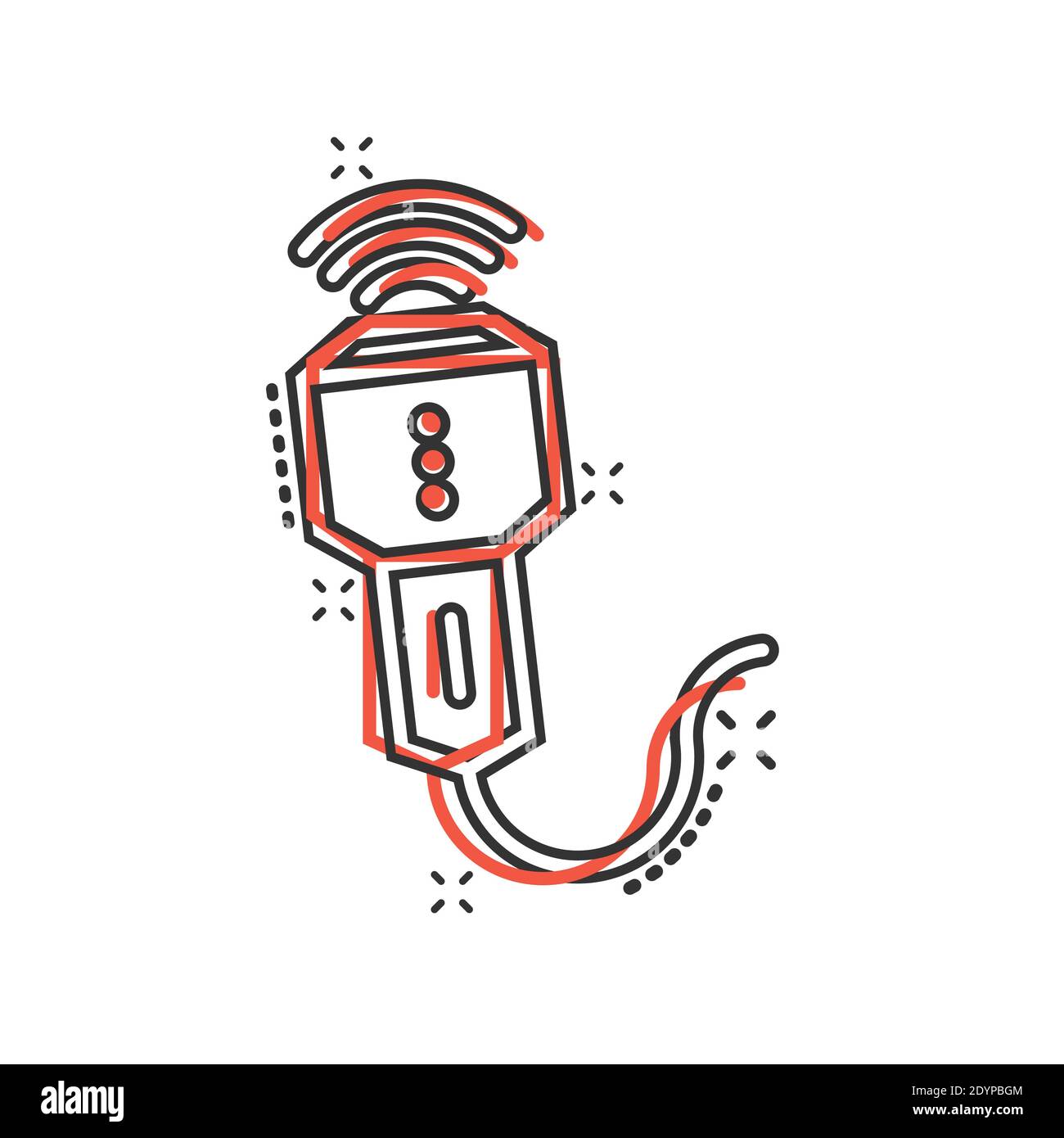 Ultrasound icon in comic style. Scanner equipment cartoon vector ...