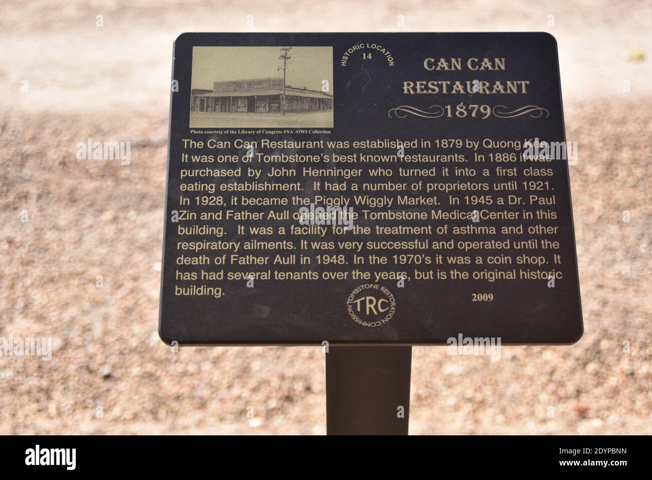 Tombstone, Arizona. U.S.A. 12/15/2020. Tombstone Restoration Commission ...