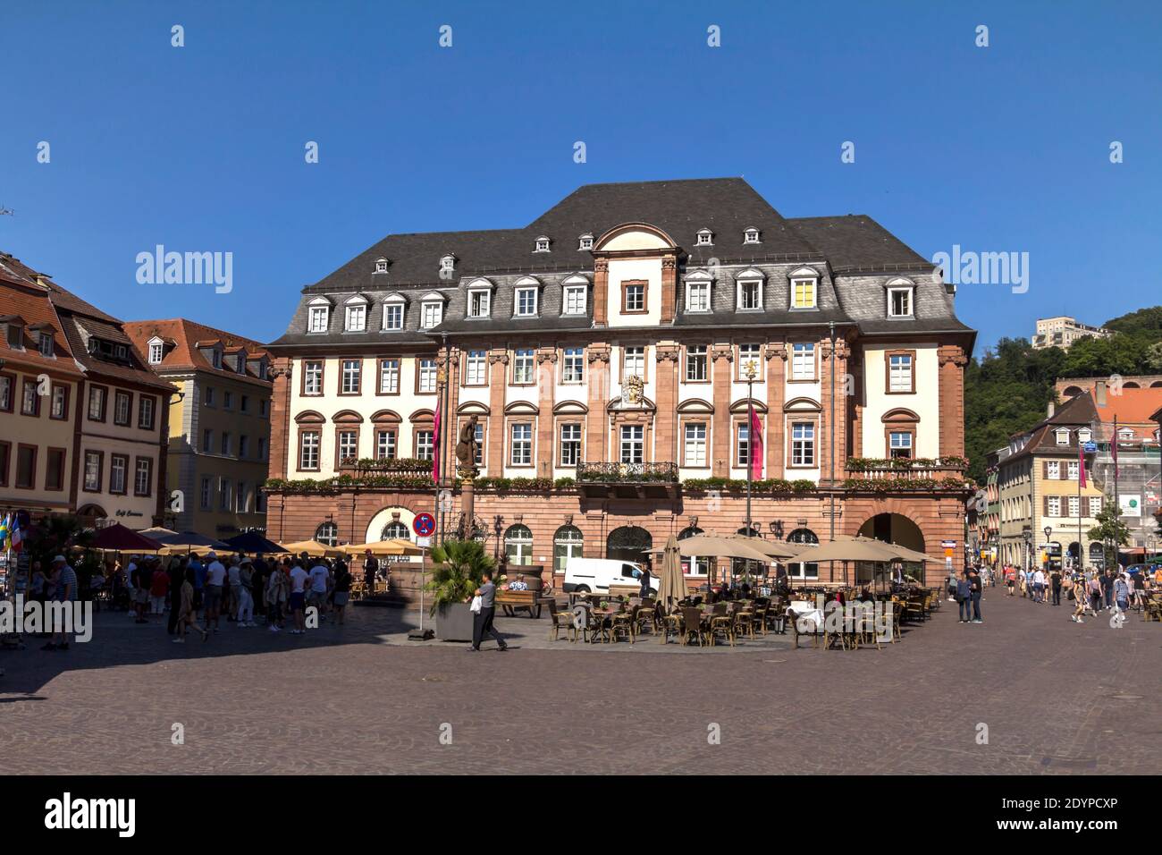 Heidelberg, Germany - July 4, 2019: "Rathaus" townhall of Heidelberg ...