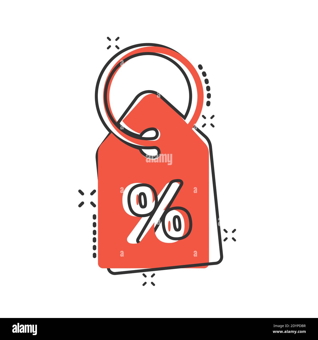 Price tag icon in comic style. Label cartoon vector illustration on ...