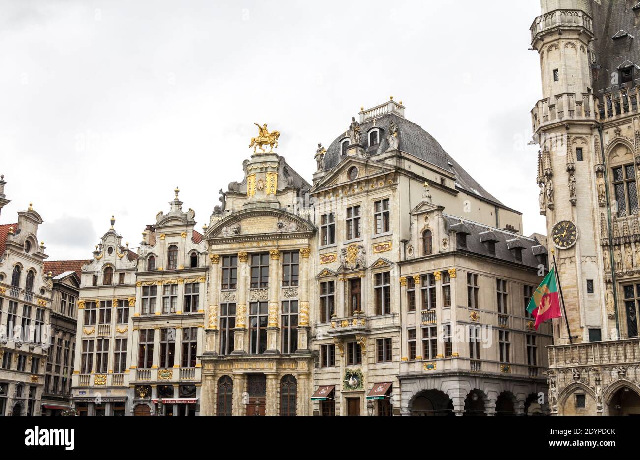 Brussels, BELGIUM : The World Heritage Grand Place, historic buildings ...