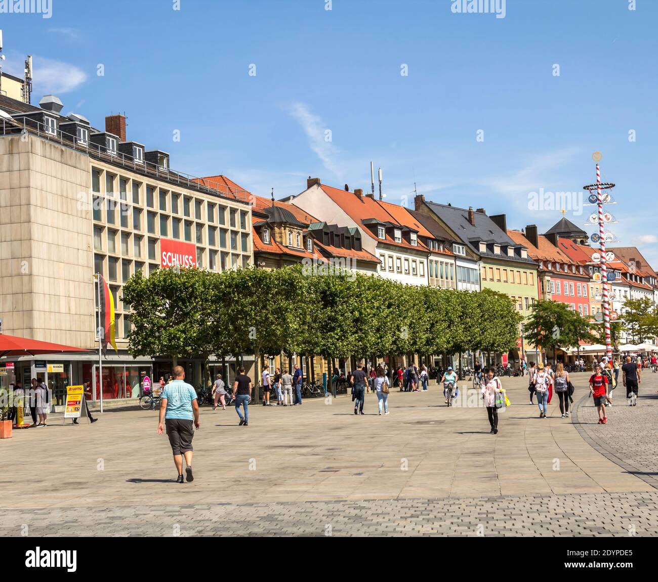 BAYREUTH, GERMANY - July 10, 2019: Bavarian Town Bayreuth, Downtown ...