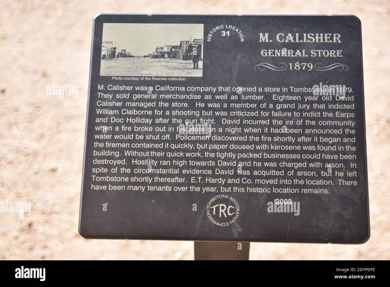 Tombstone, Arizona. U.S.A. 12/15/2020. Tombstone Restoration Commission ...