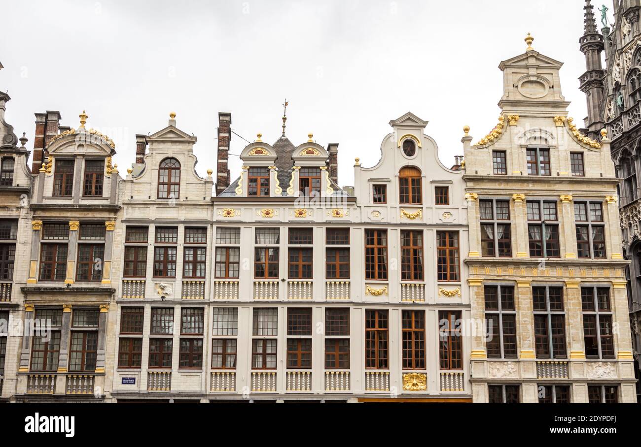 Brussels, BELGIUM : The World Heritage Grand Place, historic buildings ...