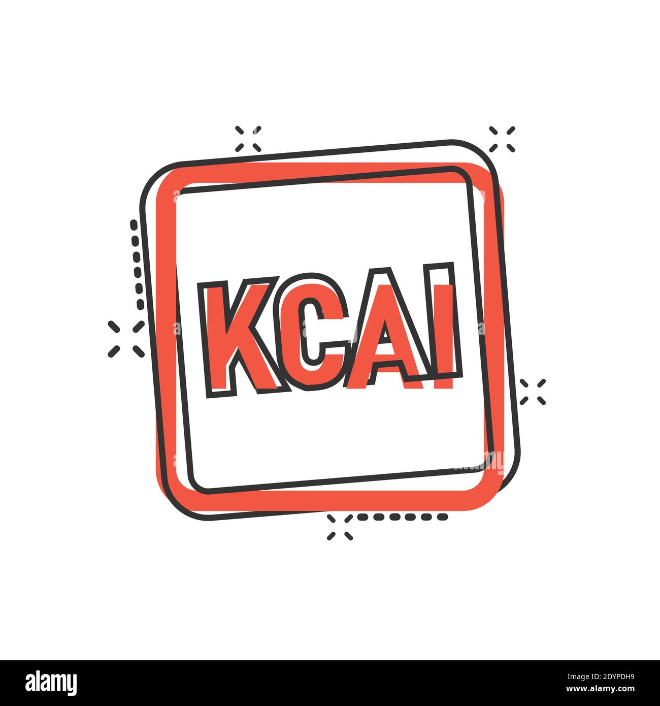 Kcal icon in comic style. Diet cartoon vector illustration on white ...
