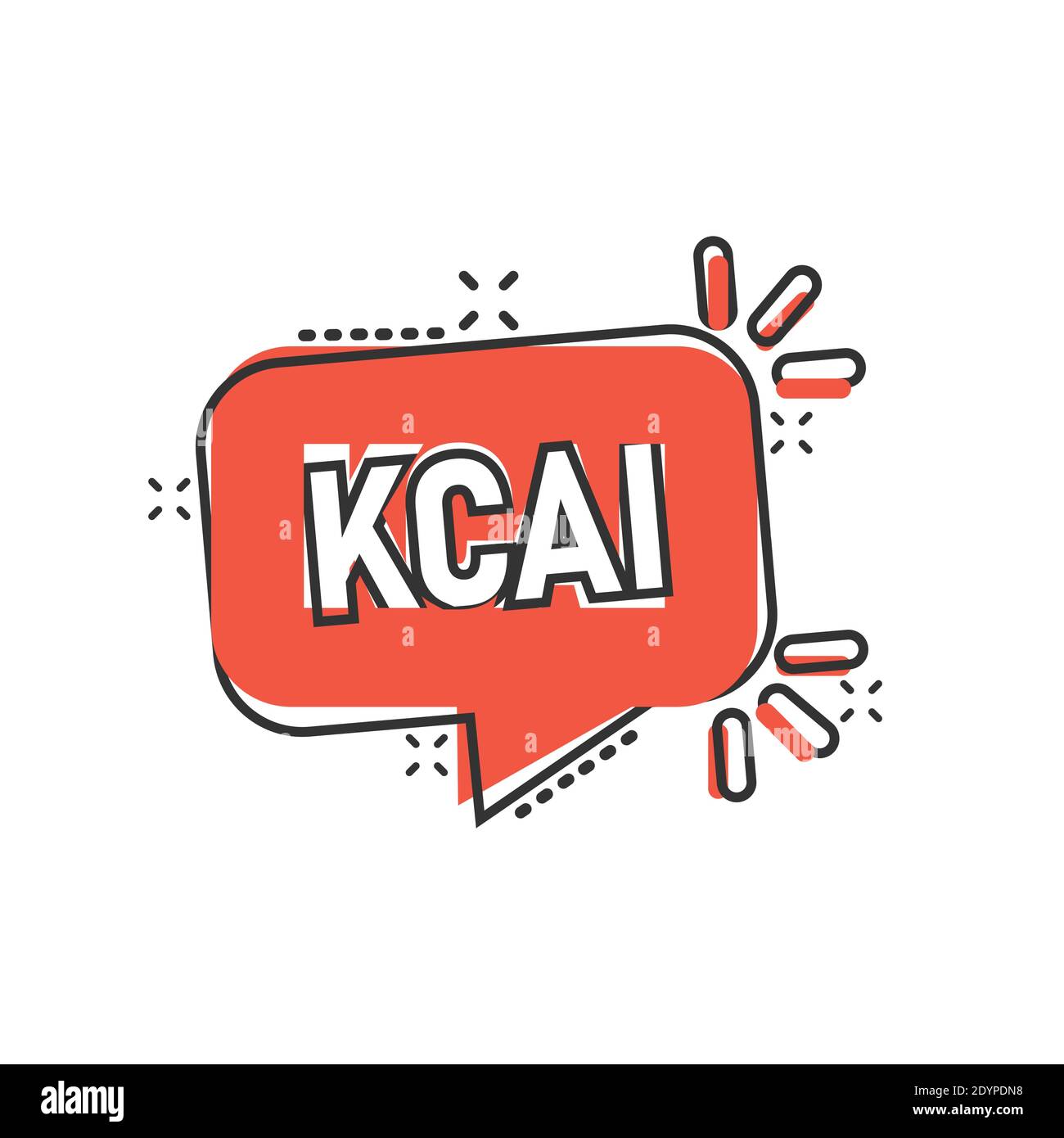 Kcal icon in comic style. Diet cartoon vector illustration on white ...