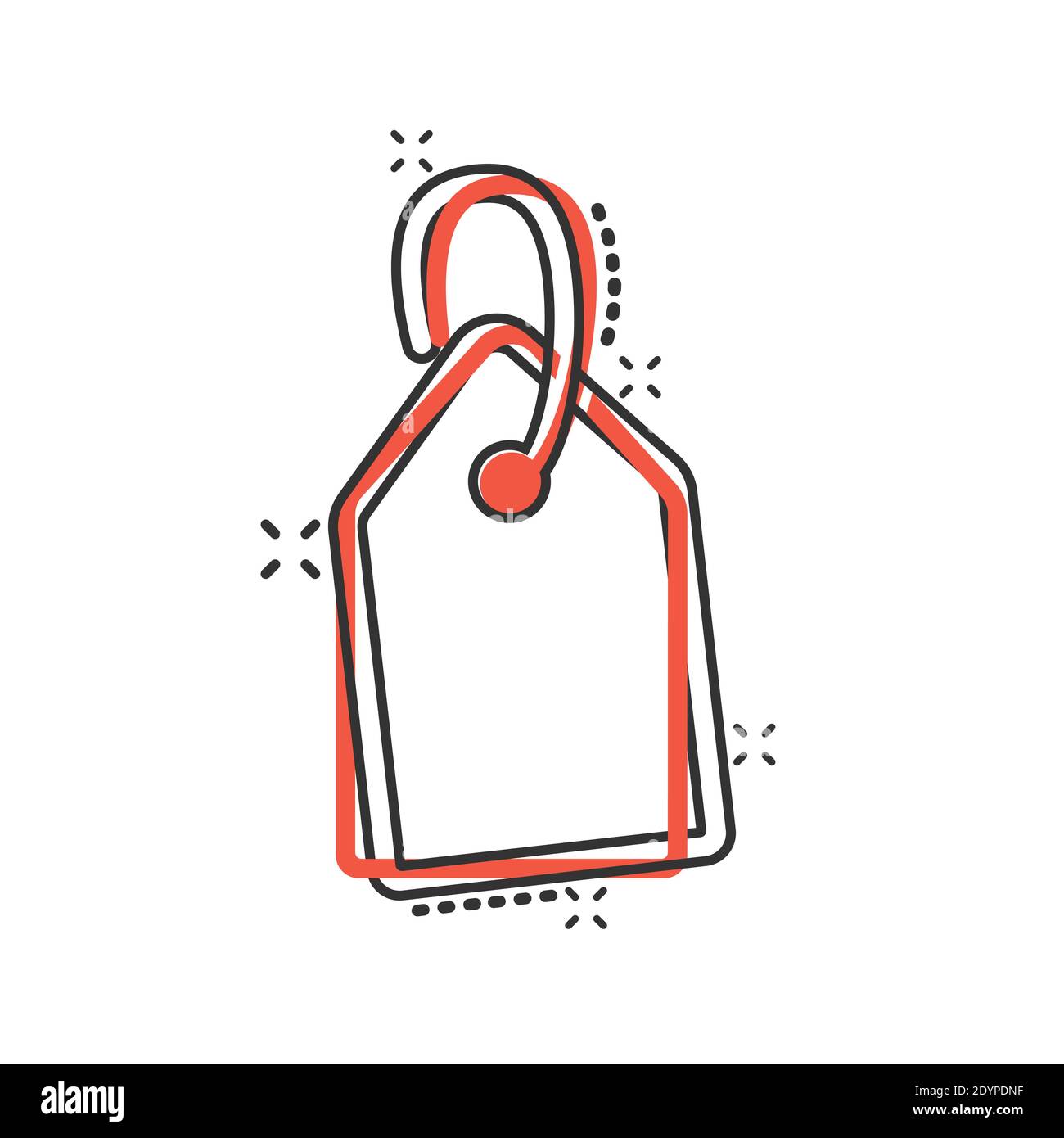 Price tag icon in comic style. Label cartoon vector illustration on ...
