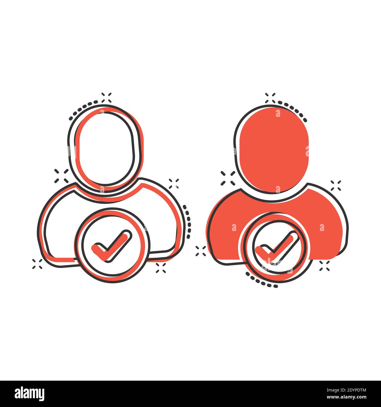Login icon in comic style. People secure access cartoon vector ...