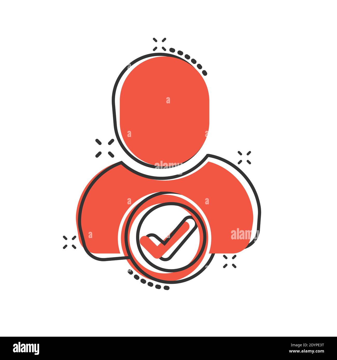 Login icon in comic style. People secure access cartoon vector ...