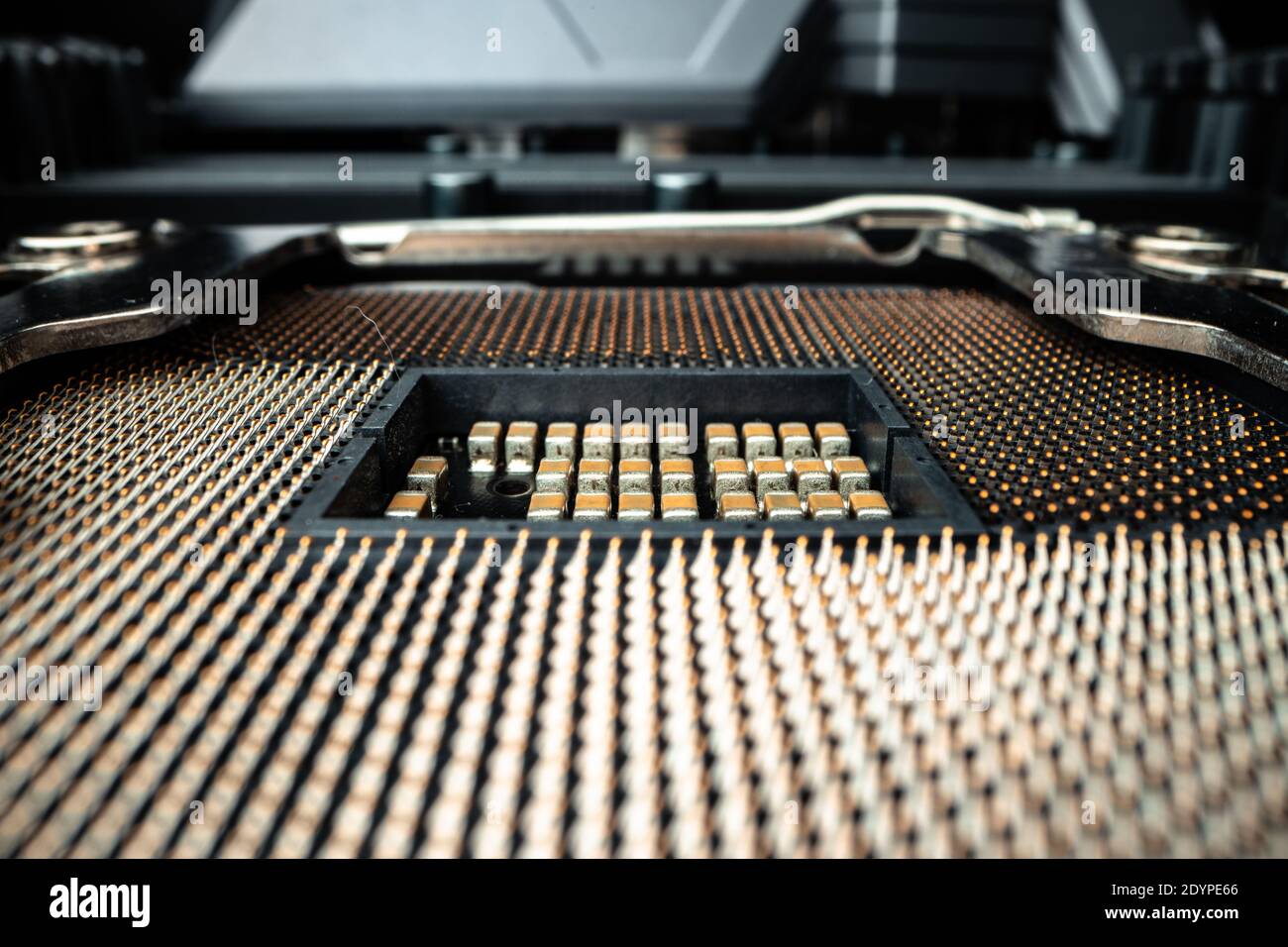 Ports and outputs at computer system unit macro Stock Photo - Alamy