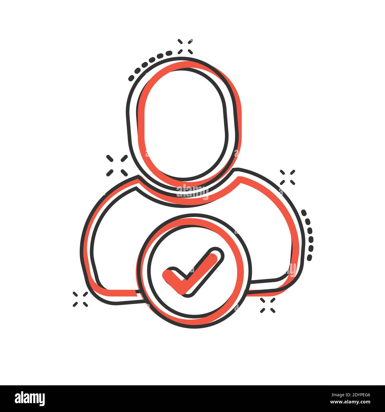 Login icon in comic style. People secure access cartoon vector ...